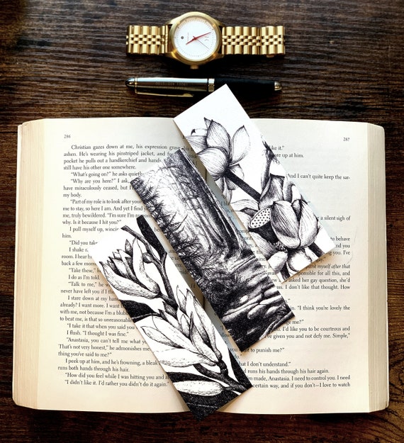 Set 3 Bookmarks Set Print of My Original Pen Drawing - Etsy