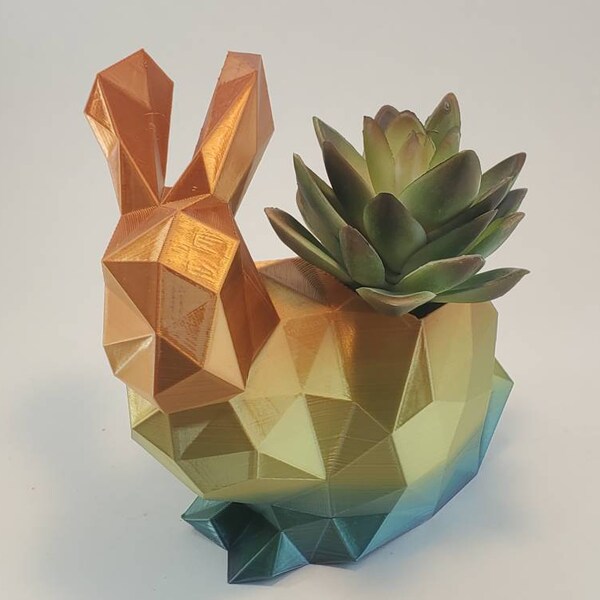 Rabbit Planter - Etsy