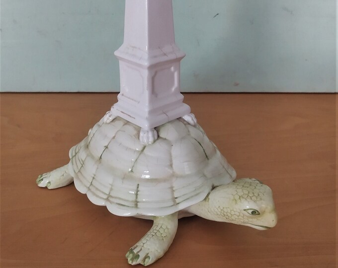 Vintage 1970’ S Italian Ceramic Turtle Carrying a Garden Obelisk - Etsy