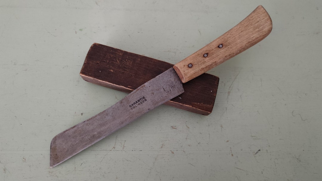 Garantie Solingen Carbon Steel German Butchers Knife 6.25” X 1” Blade ...