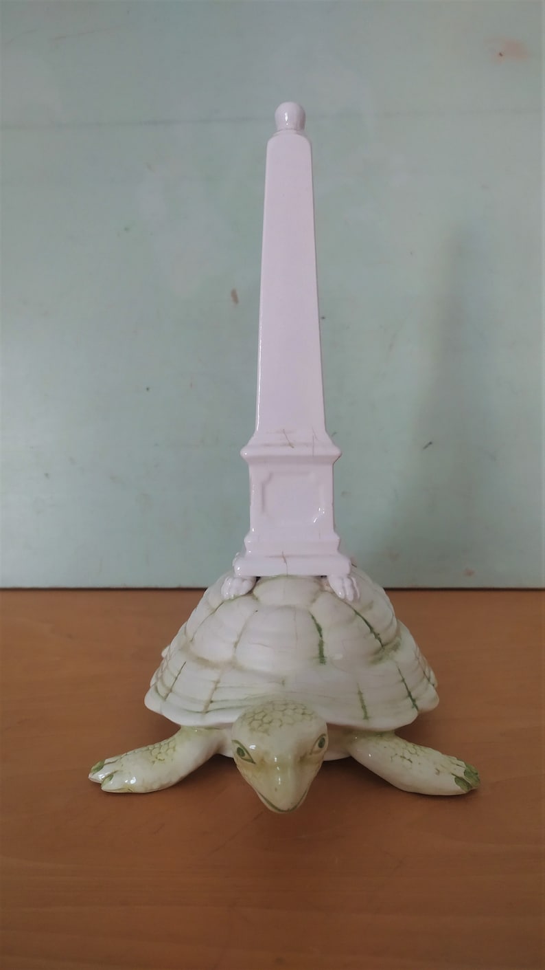 Vintage 1970 S Italian Ceramic Turtle Carrying a Garden - Etsy