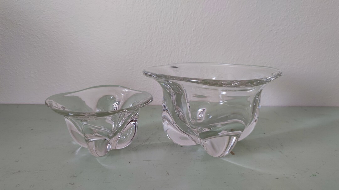 Magnor Crystal Bowls Design Pattern America Blows Mid Century ...