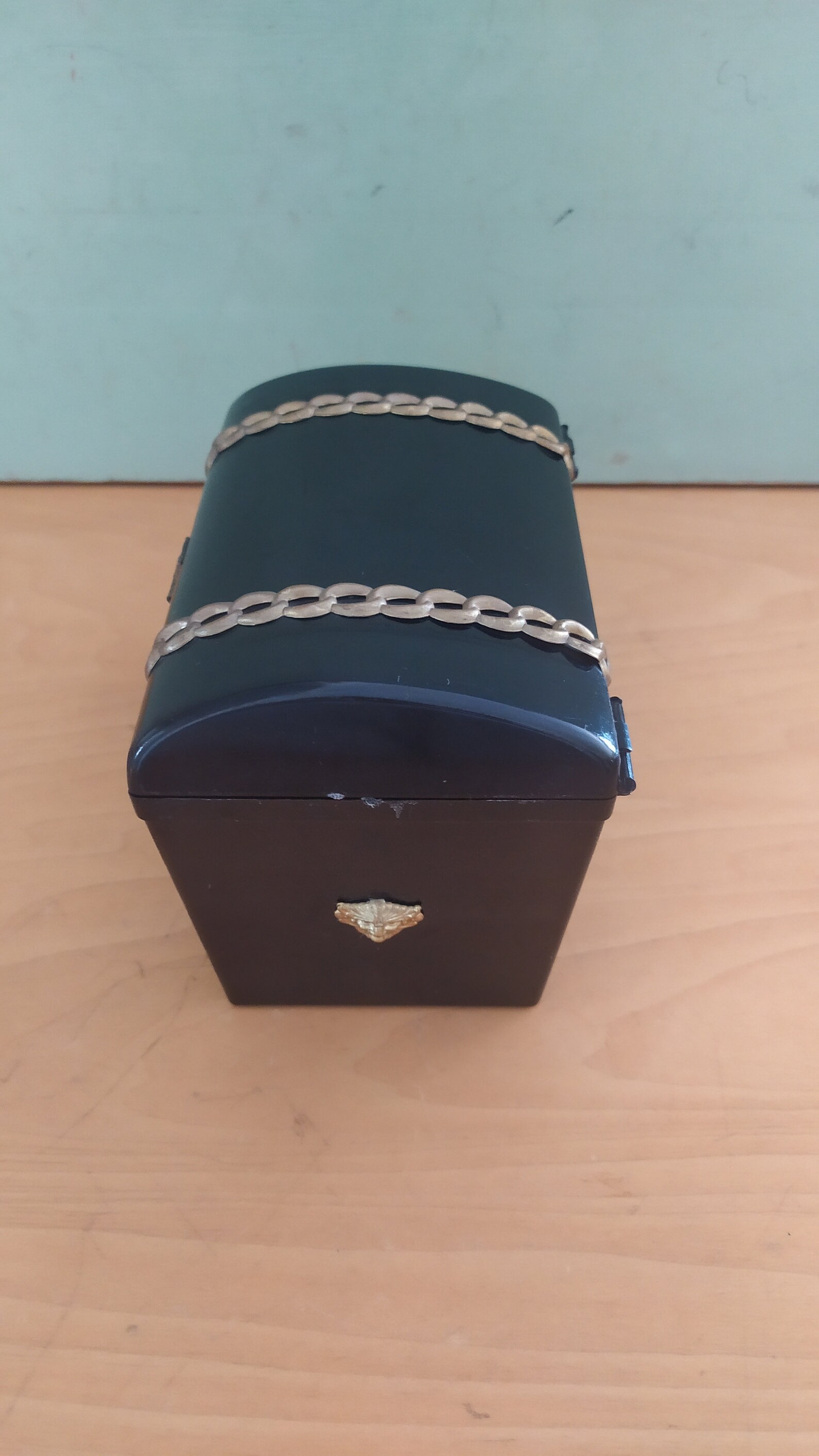 Vintage Playhouse Children’s Black Casket Treasure Trunk Box Pirate ...