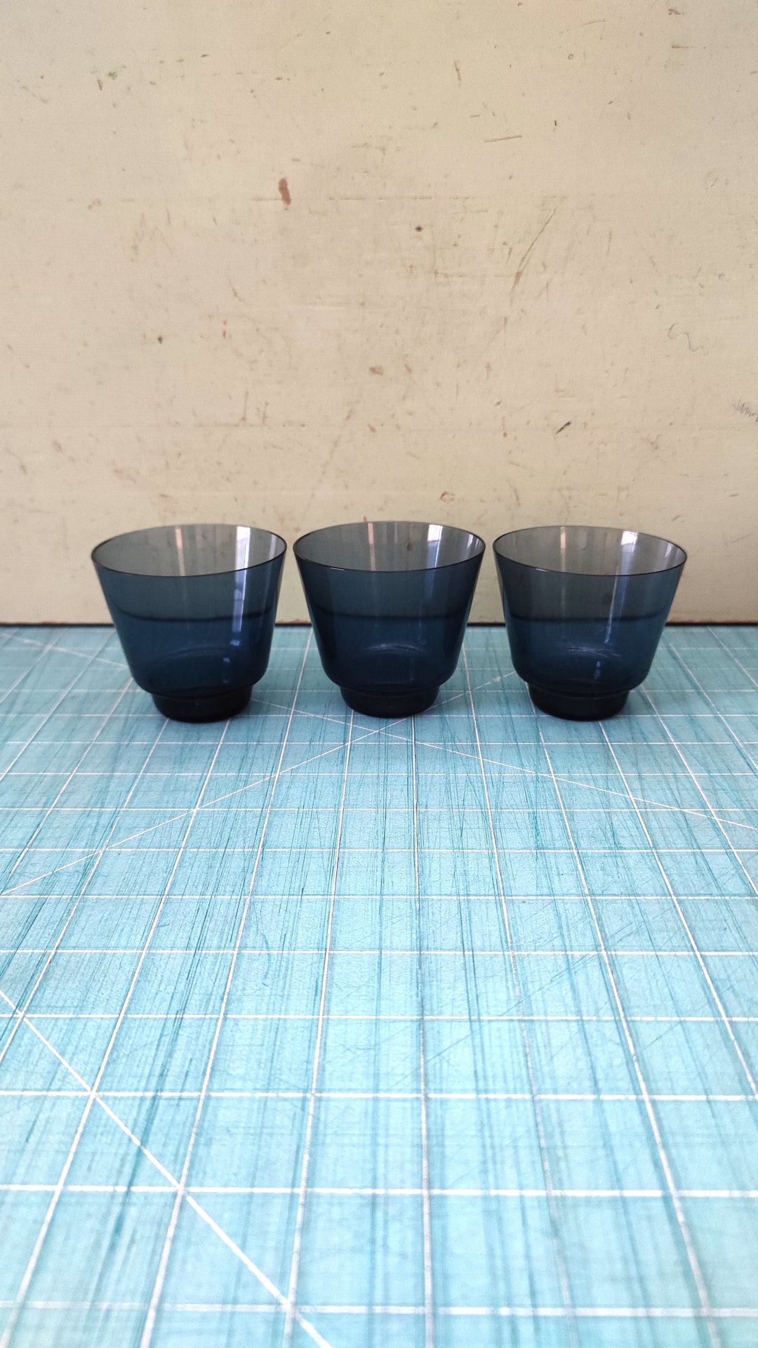 Timo Sarpaneva Iittala I -106 Linja I Series Blue Tumblers 1950’s ...