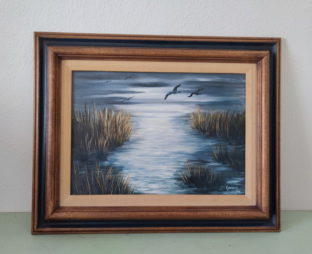 Conway Oil Painting Lagoon at Sunset American Born 1946 James Conway - Etsy