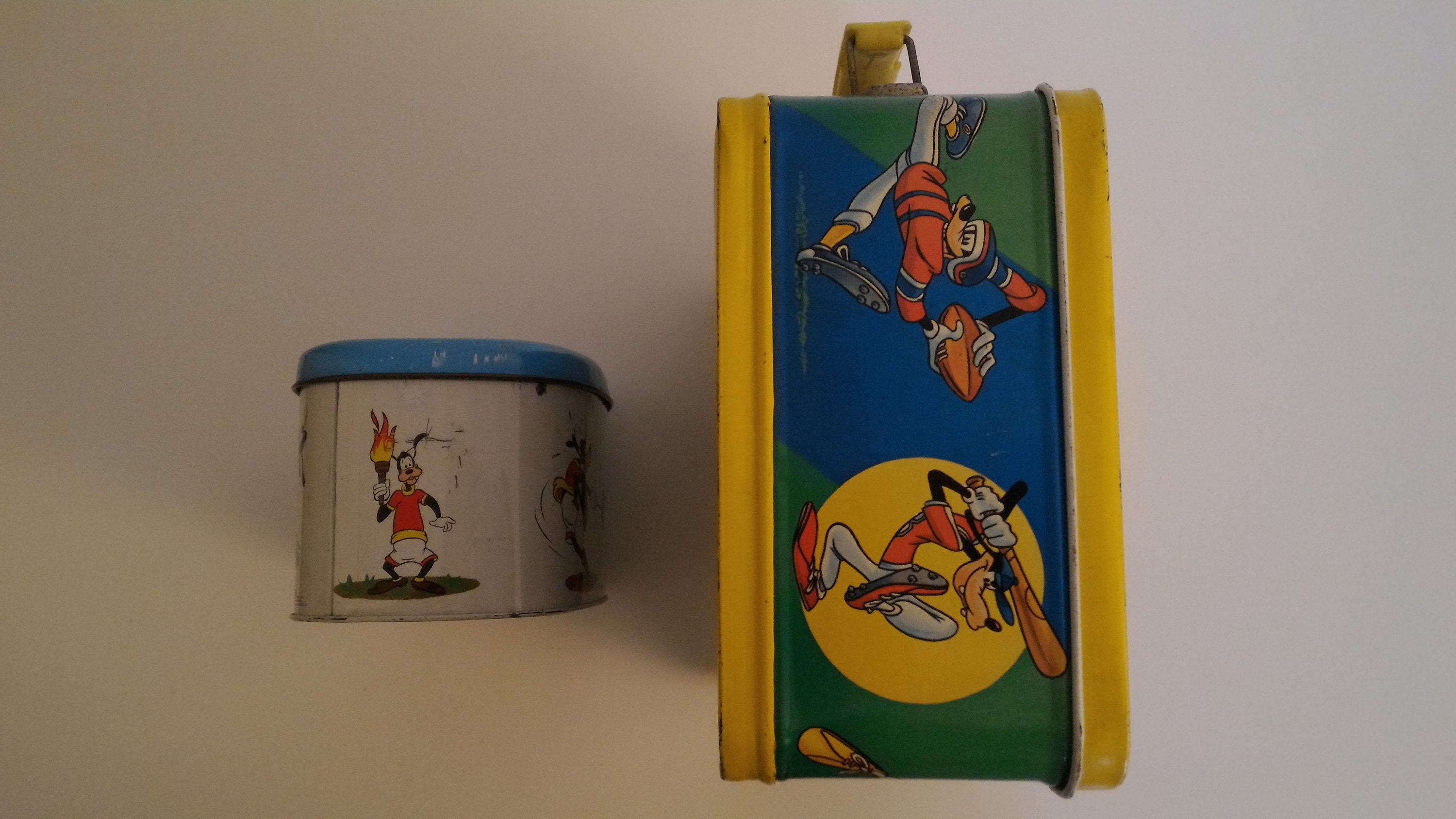Walt Disney Goofy 1972 Olympic Tin / Goofy 1983 Alladin Lunch Box - Etsy