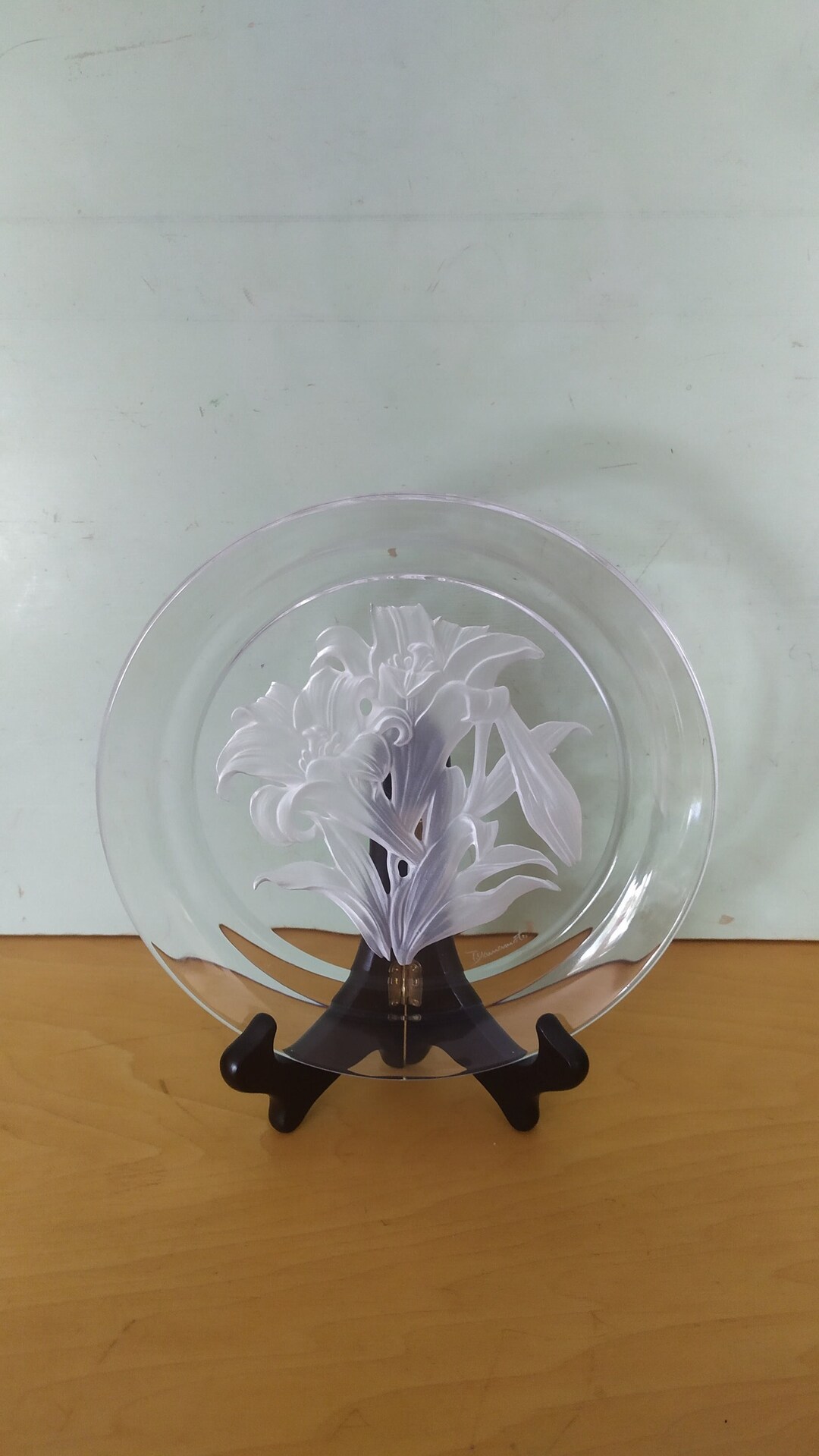 Hoya Crystal T. Yamamoto Lilies Lunch Plate - Etsy