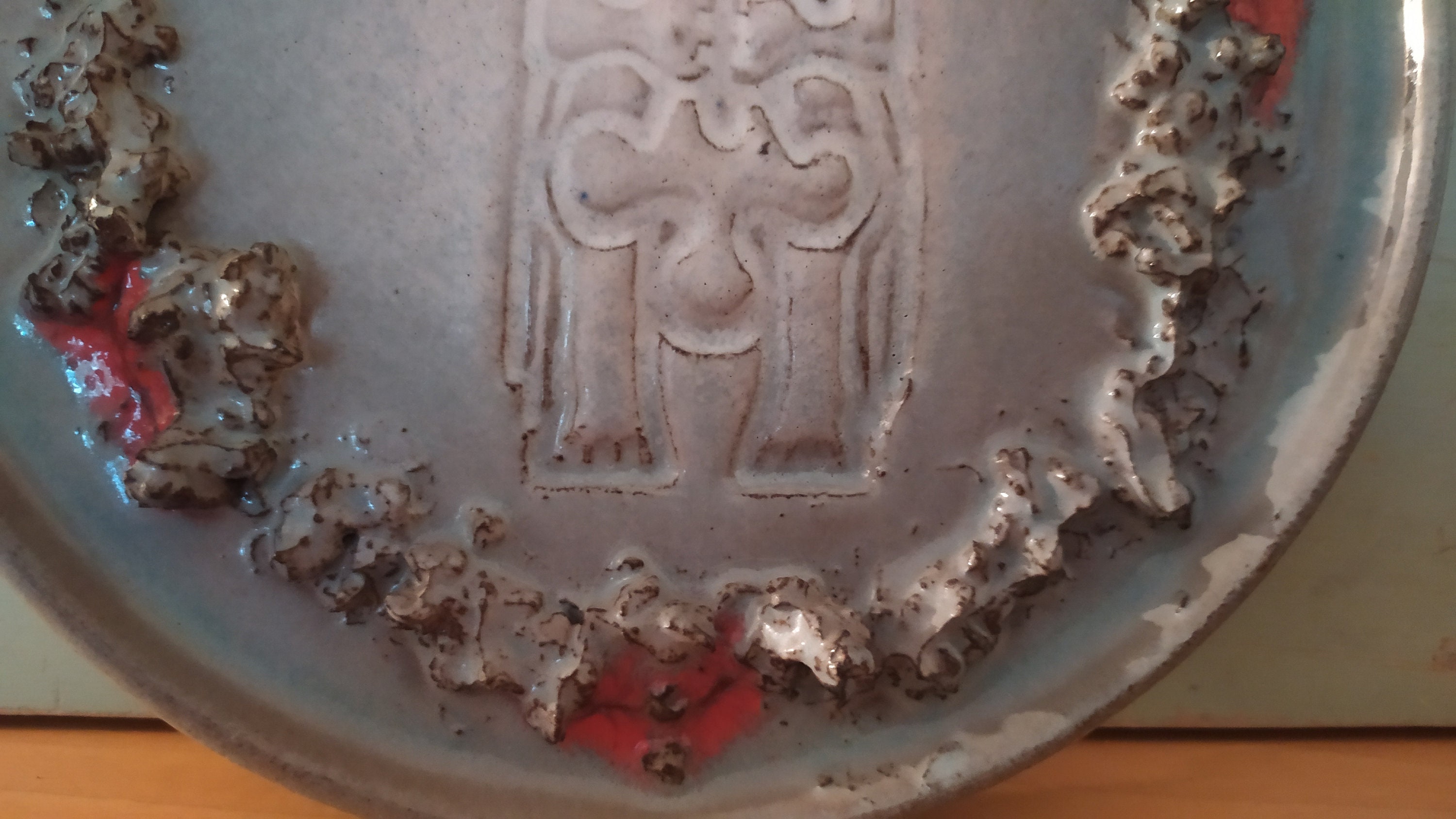 Glit Studio Iceland Lava Pottery Santa and Reindeer Wall Plate - Etsy