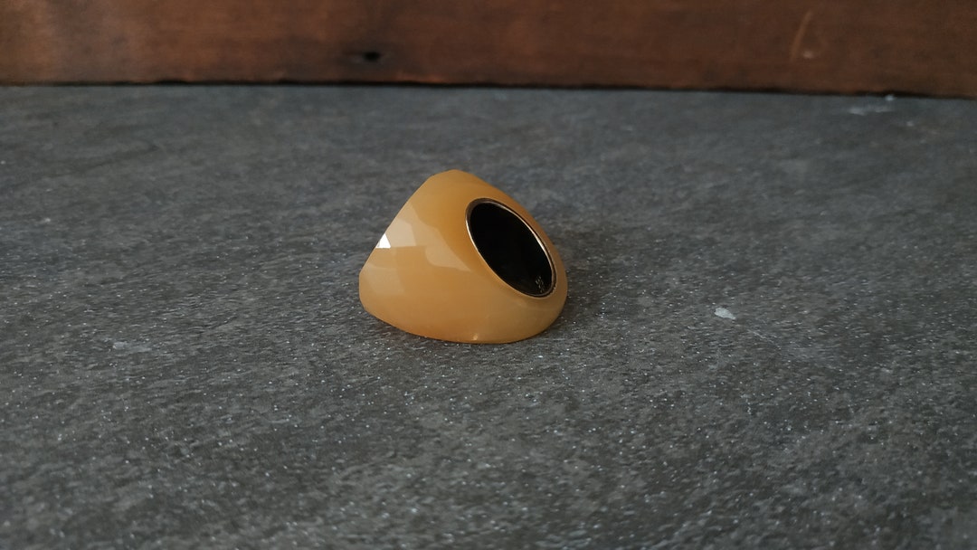 BCBG MAX AZRIA Lucite Ring Chunky Amber/butterscotch - Etsy Ireland