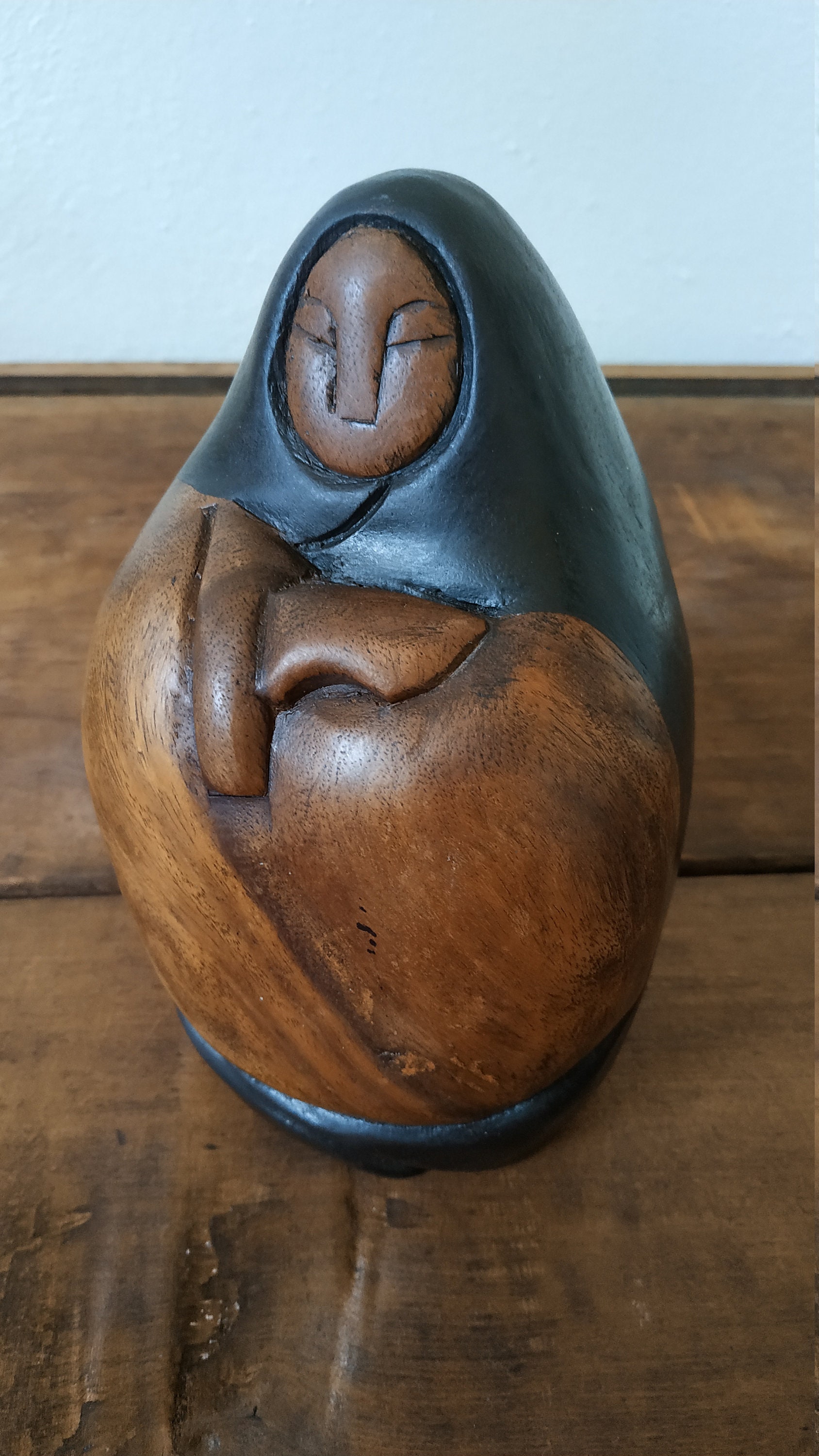 Native Indian Art Vintage Peruvian Wood Sculpture Nurturing - Etsy