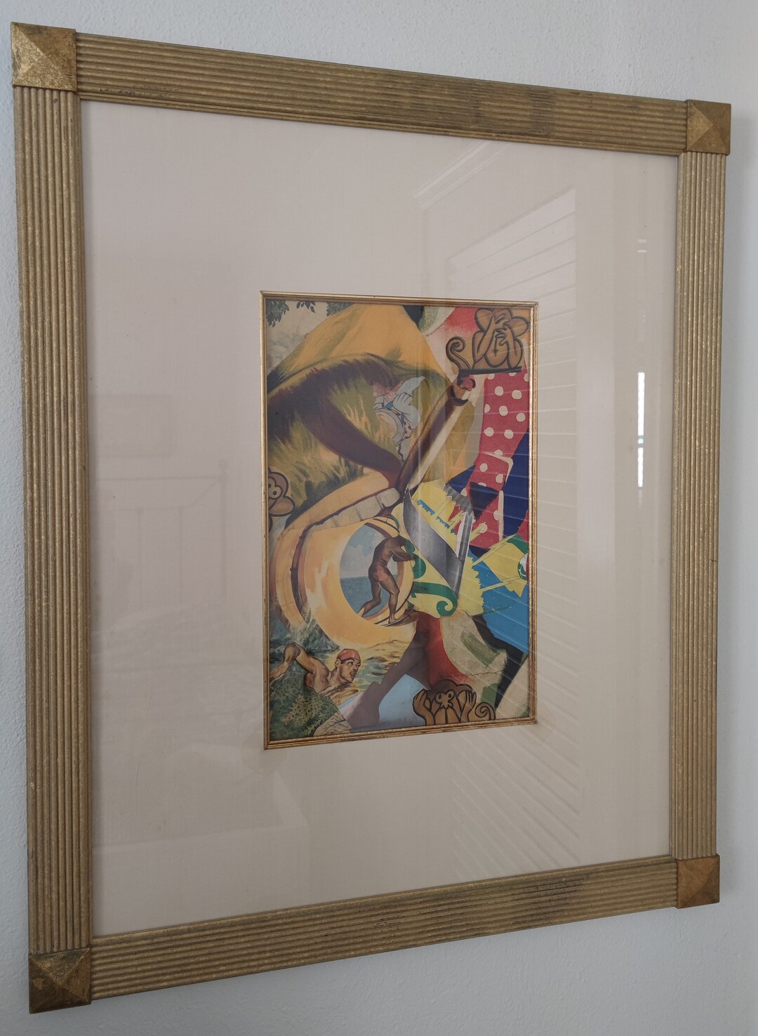 Bruce Helander Original Paper Collage “monkey Mischief” 1994 - Etsy