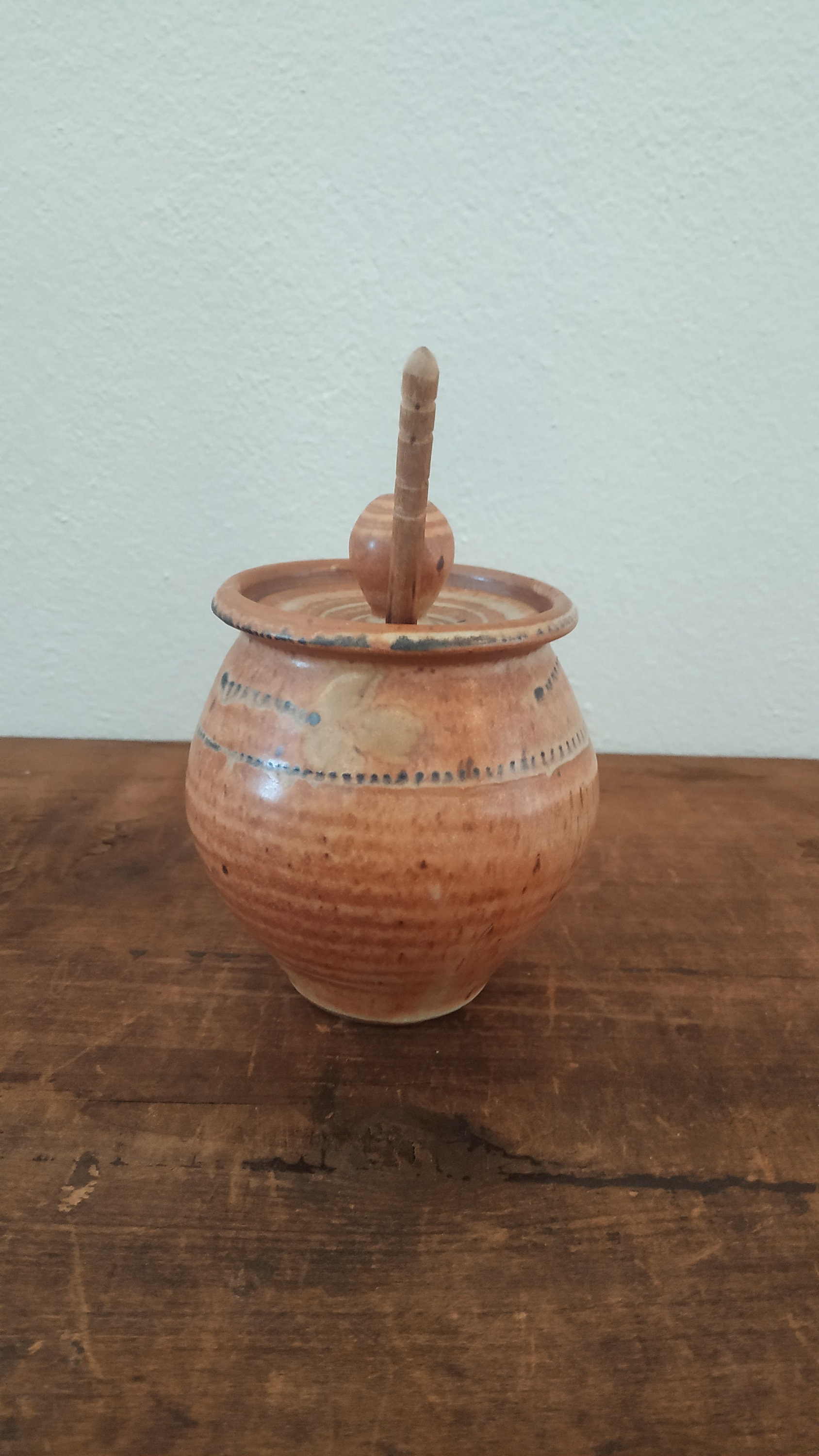 Barking Spider Pottery Studio Art Pottery Ceramic Clay Honey Pot With ...