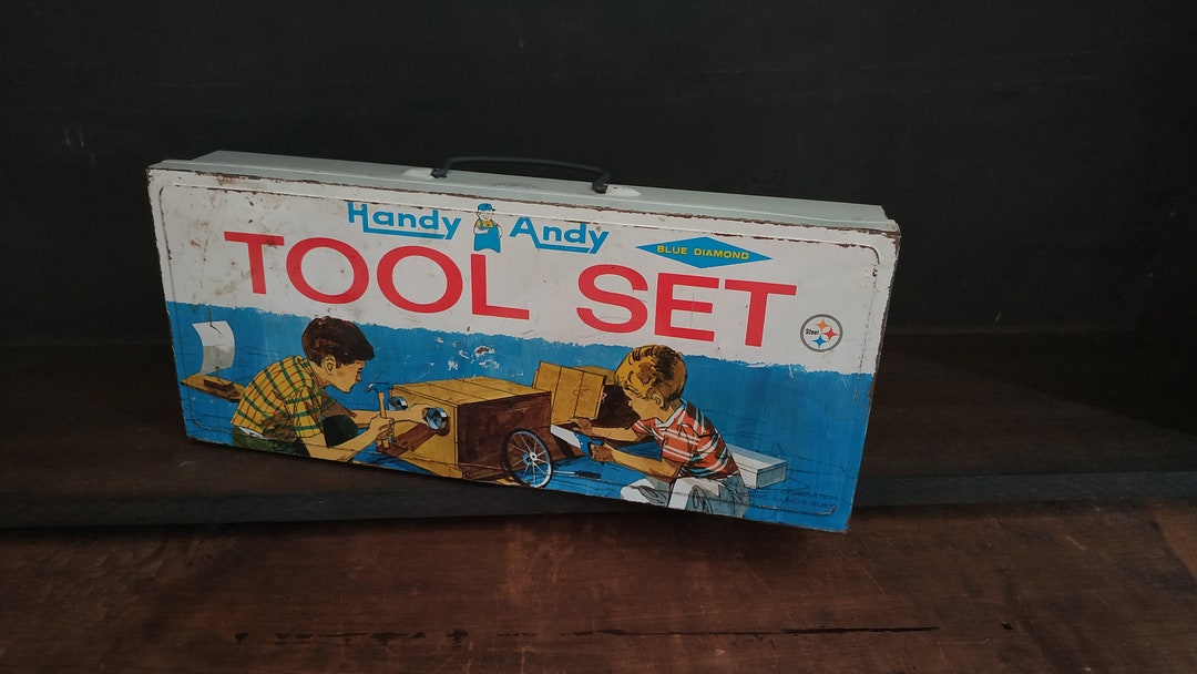 Handy Andy Tools Set Metal Box 1972 Box No. 12 - Etsy