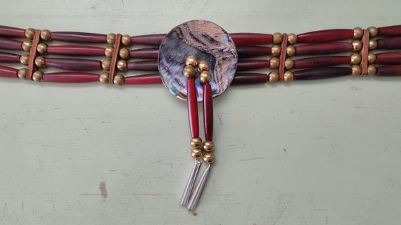 Native American Clamshell Choker Necklace Native Amer… - Gem