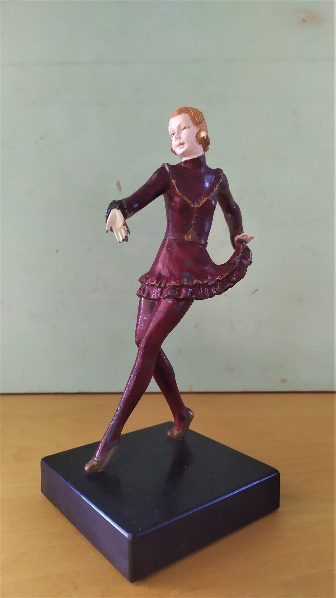 Art Deco Dancer Charleston Red Spelter Figure - Etsy