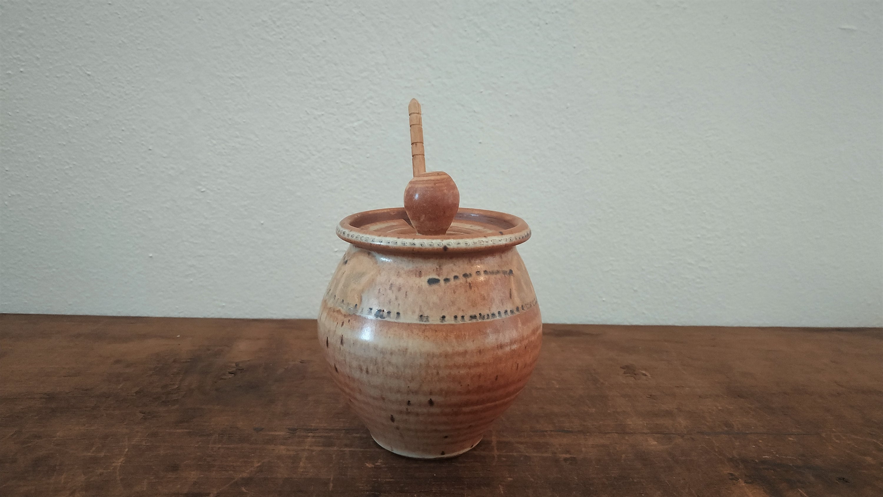 Barking Spider Pottery Studio Art Pottery Ceramic Clay Honey Pot With ...