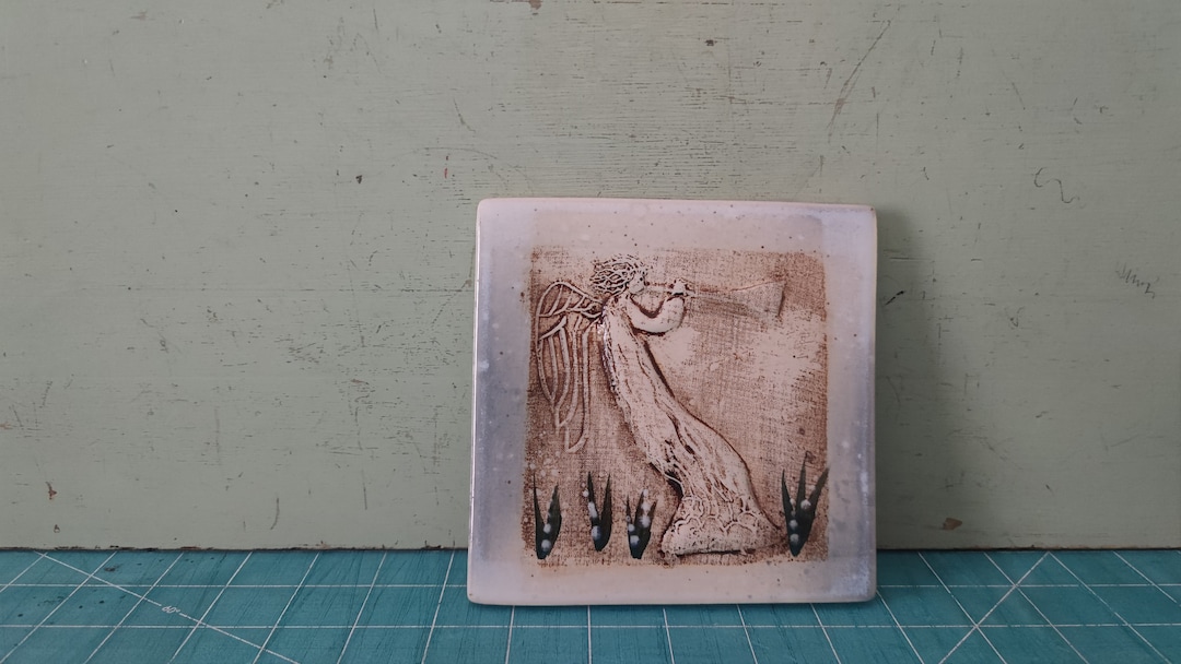 Otis Pottery Angel Playing Flageolet Ceramic Tile Relief by June Otis ...