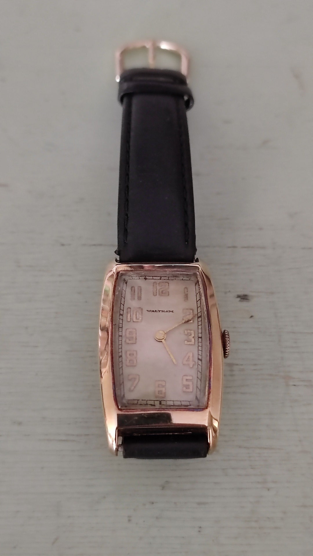 Waltham 14K Solid Gold Manual Wind 1930’s Tank Wrist Watch - Etsy