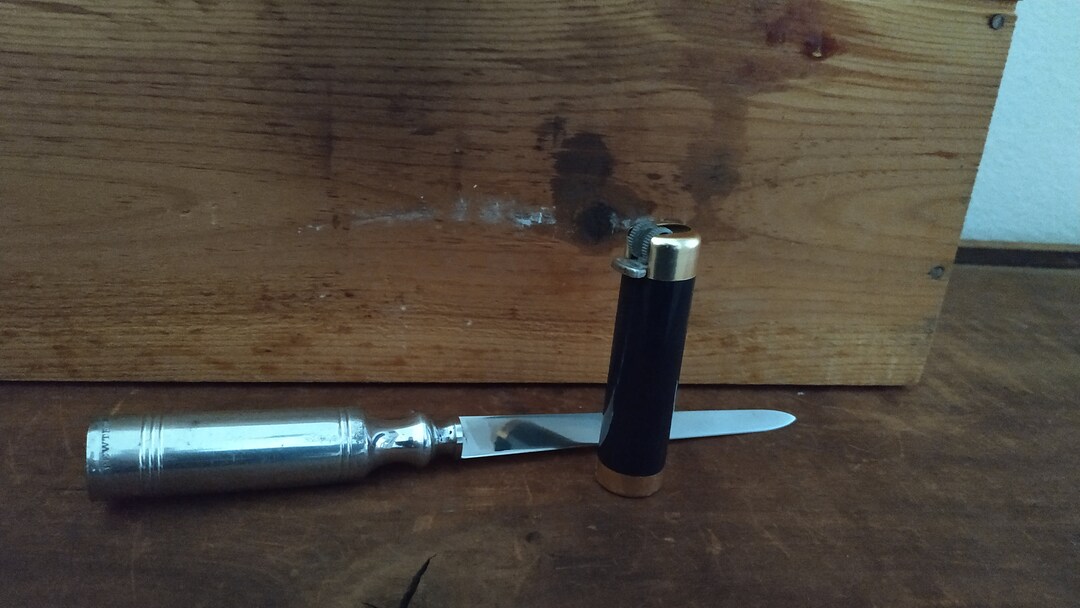 Lighter Letter Opener Vintage Pewter Letter Opener With Lighter dispoz ...