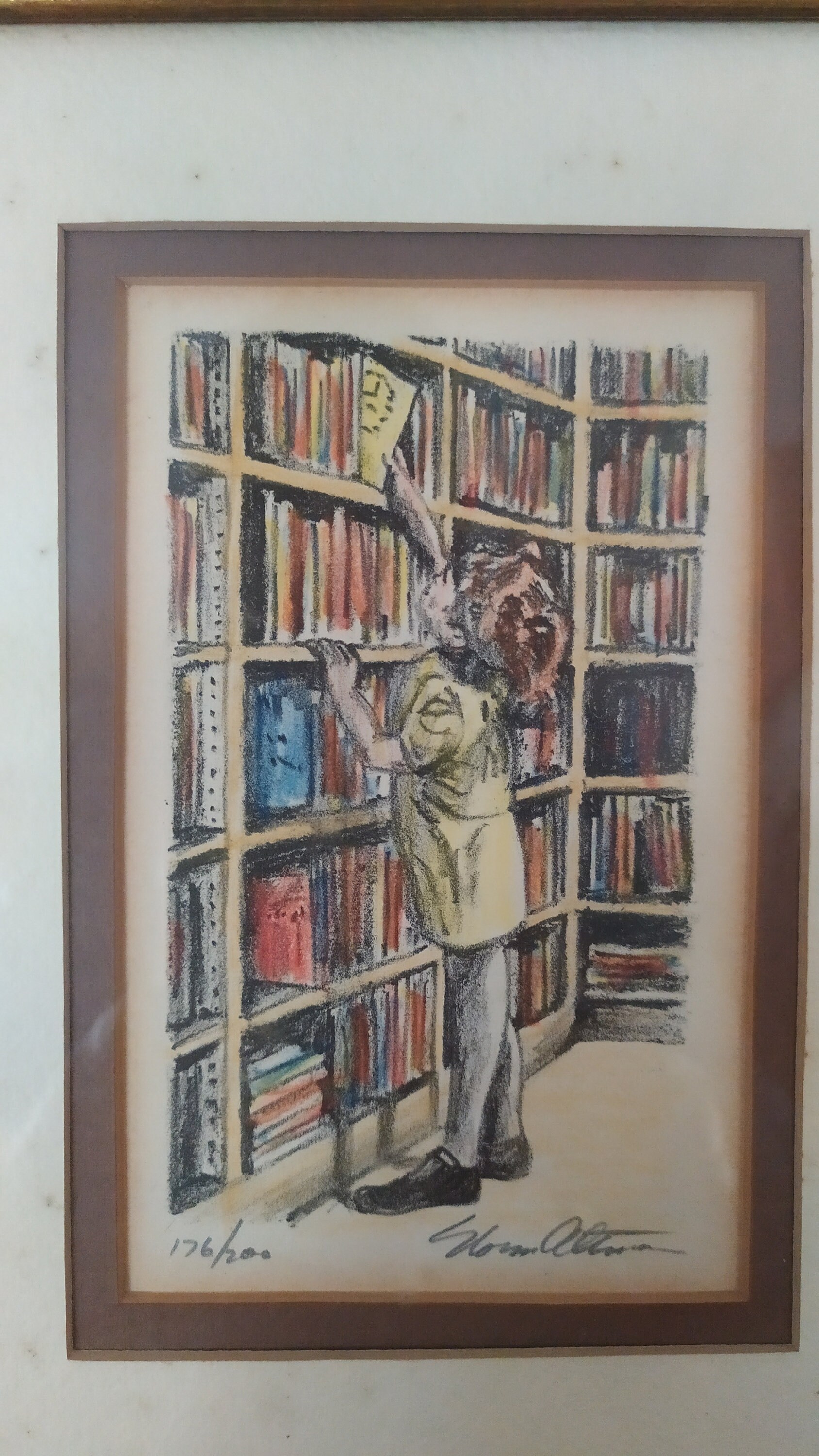 Eloise Atkinson Art Etching Girl at the Library 176/200 - Etsy