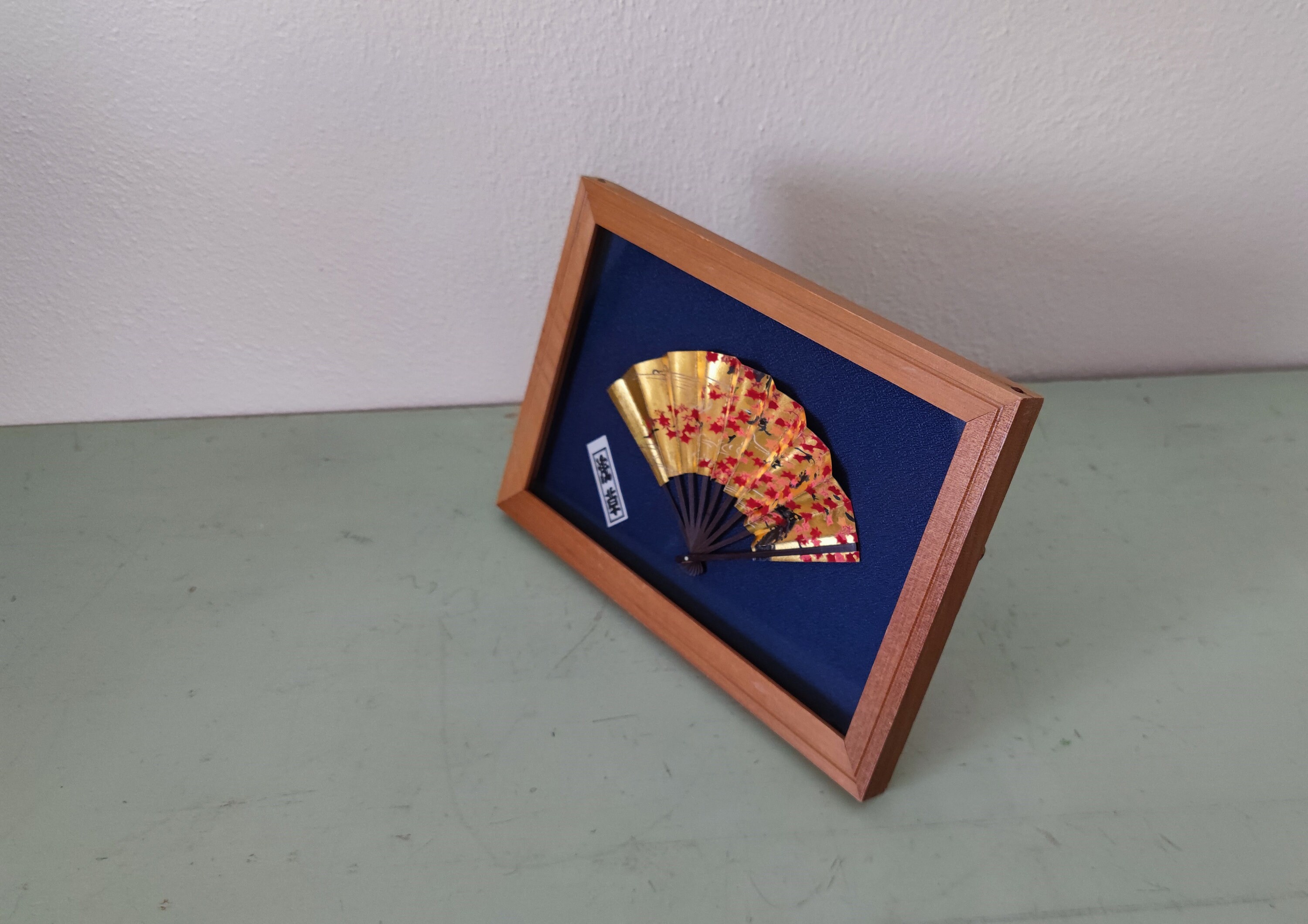 Japanese Framed Miniature Fan Table Stand Wood Frame 1950s - Etsy