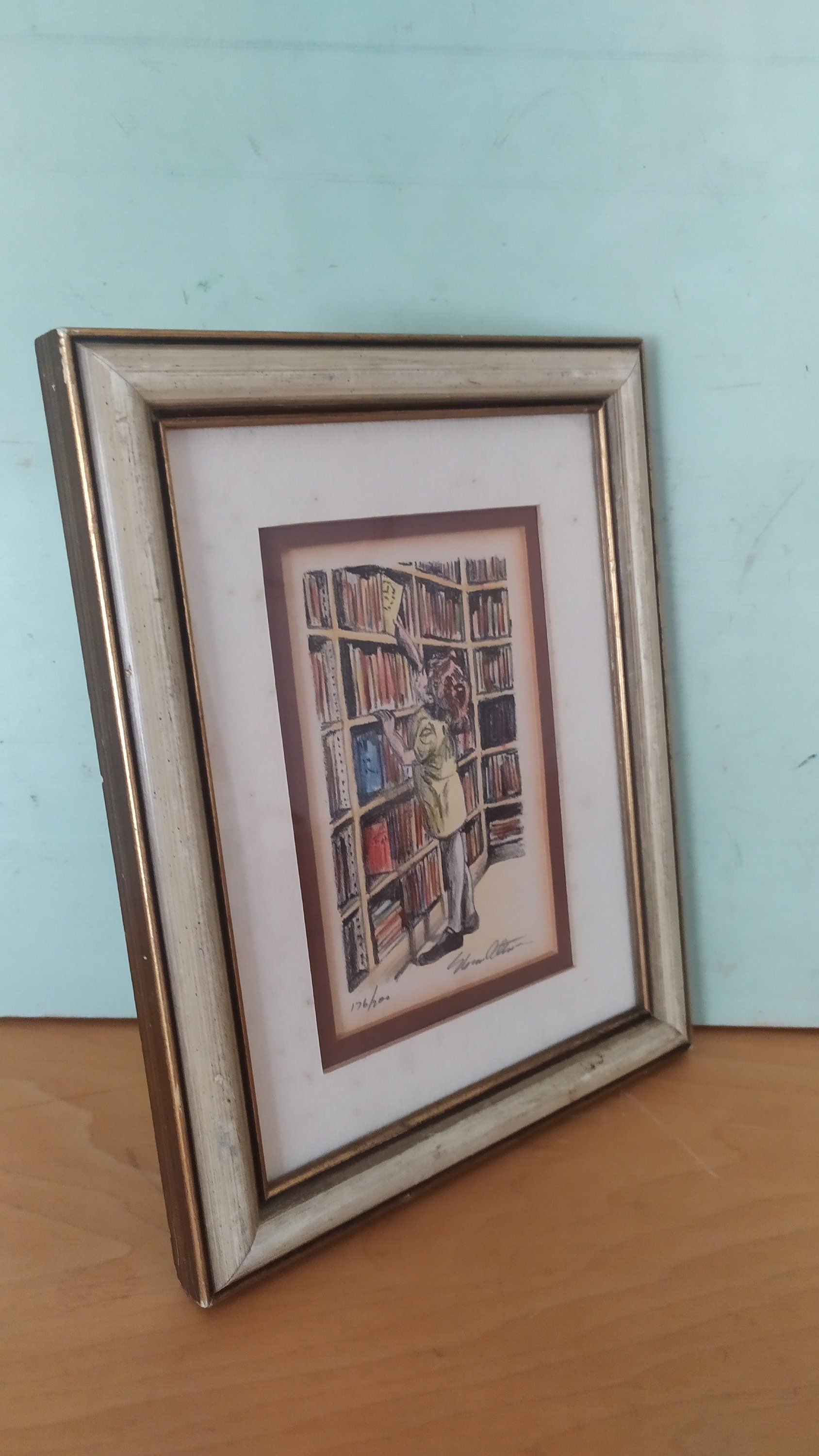 Eloise Atkinson Art Etching Girl at the Library 176/200 - Etsy