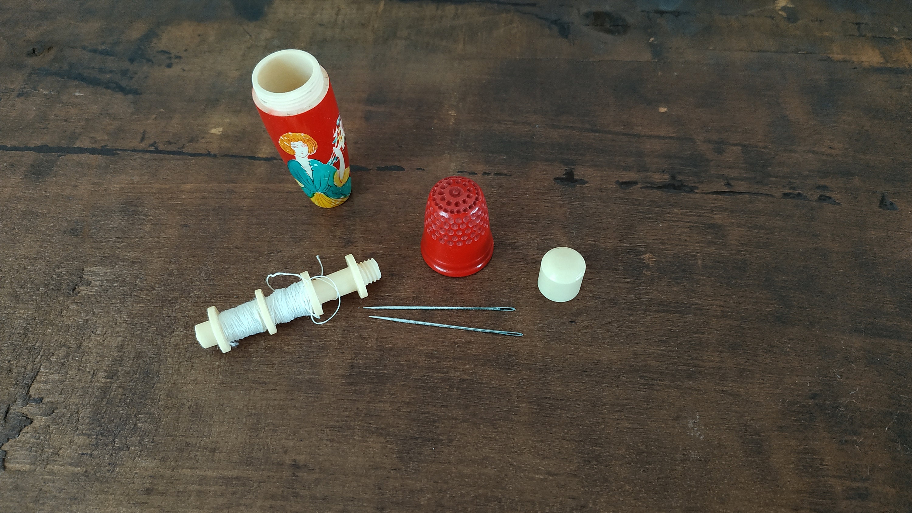 1920s Celluloid Sewing Thimble Holder Needle Case Etui - Etsy