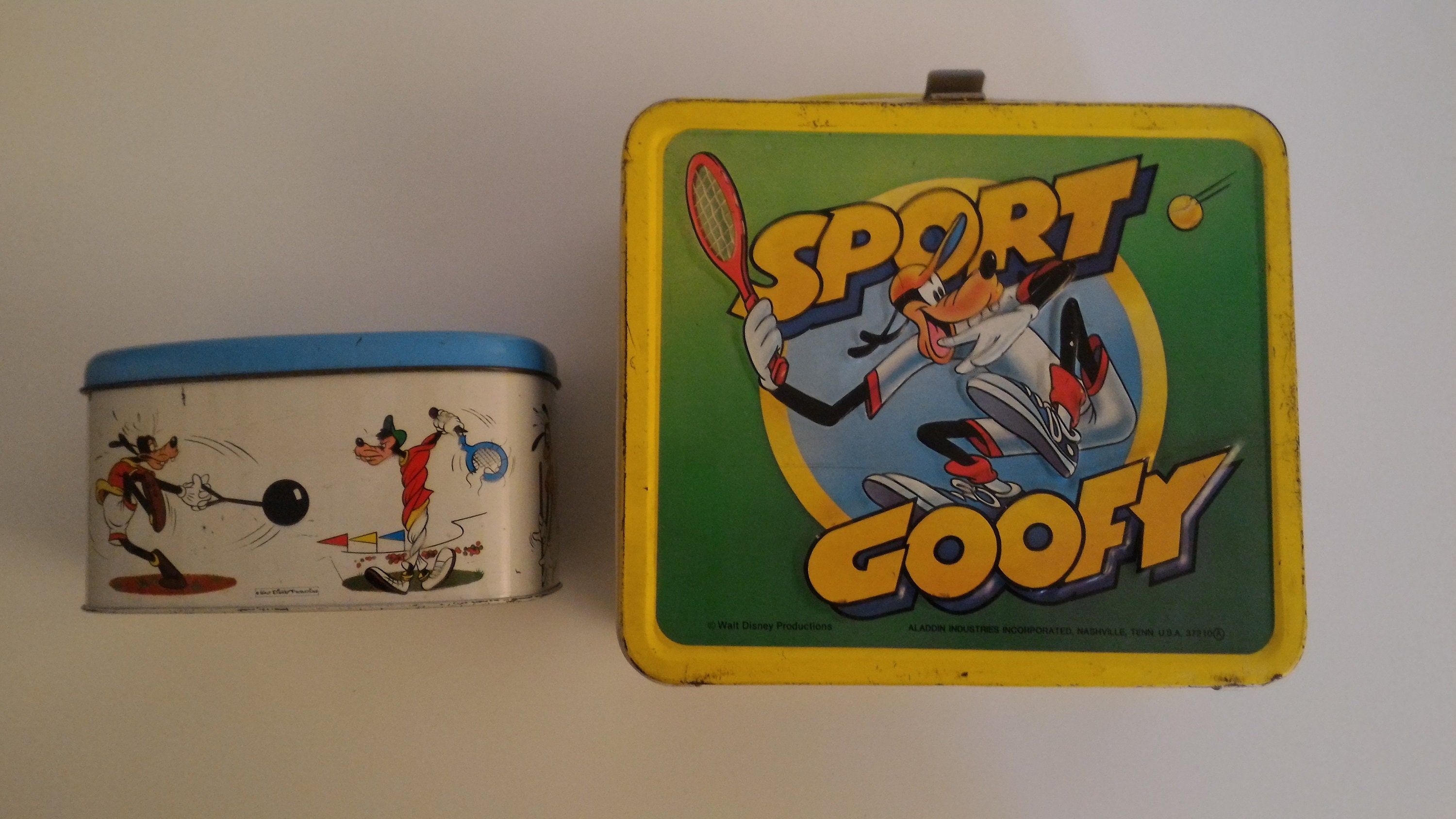 Walt Disney Goofy 1972 Olympic Tin / Goofy 1983 Alladin Lunch Box - Etsy