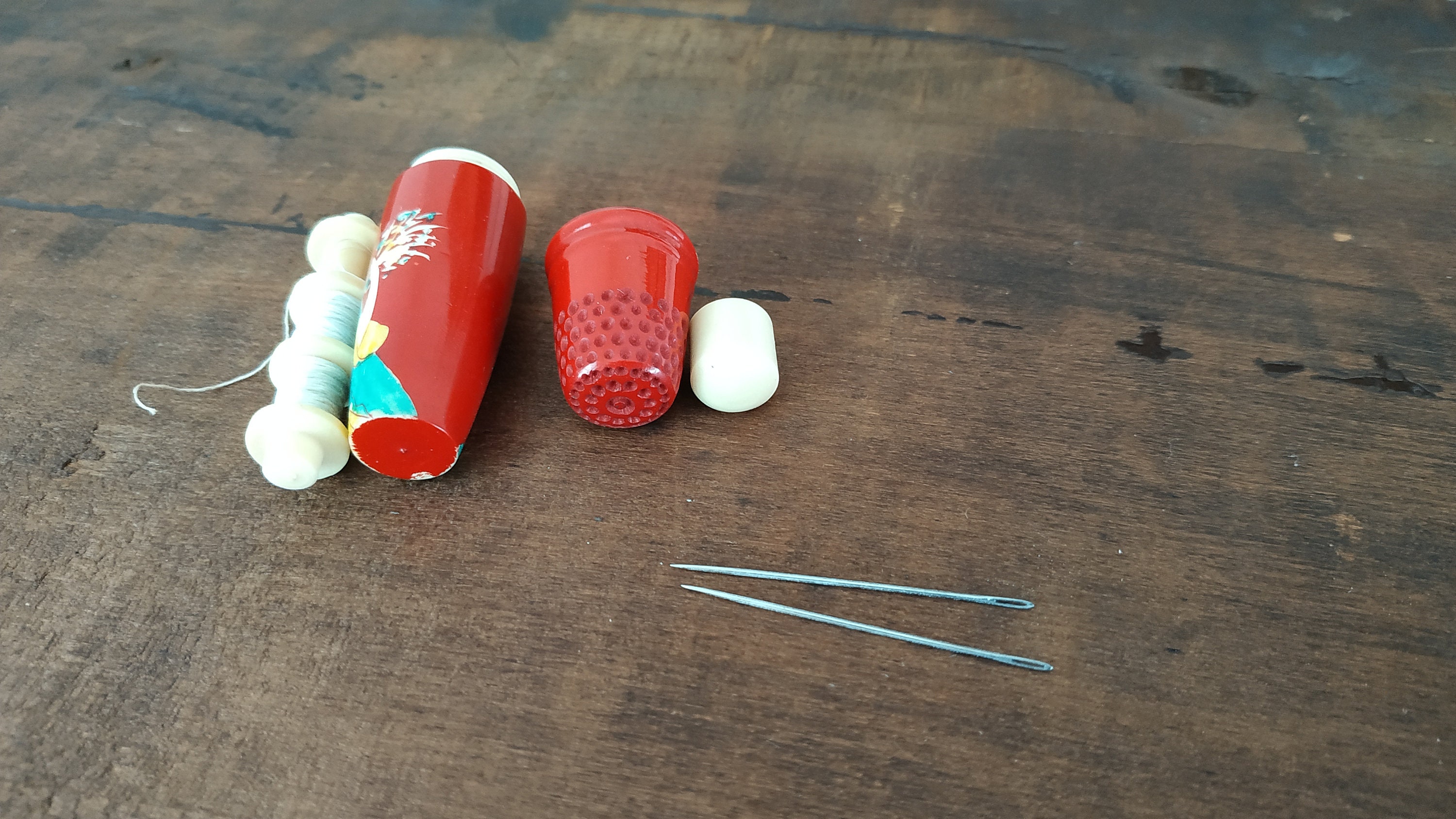 1920s Celluloid Sewing Thimble Holder Needle Case Etui - Etsy