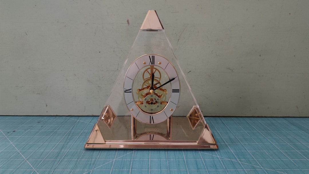 Seiko Pyramid Skeleton Mantle Clock Quarts QAW109G CAL. 12400 - Etsy