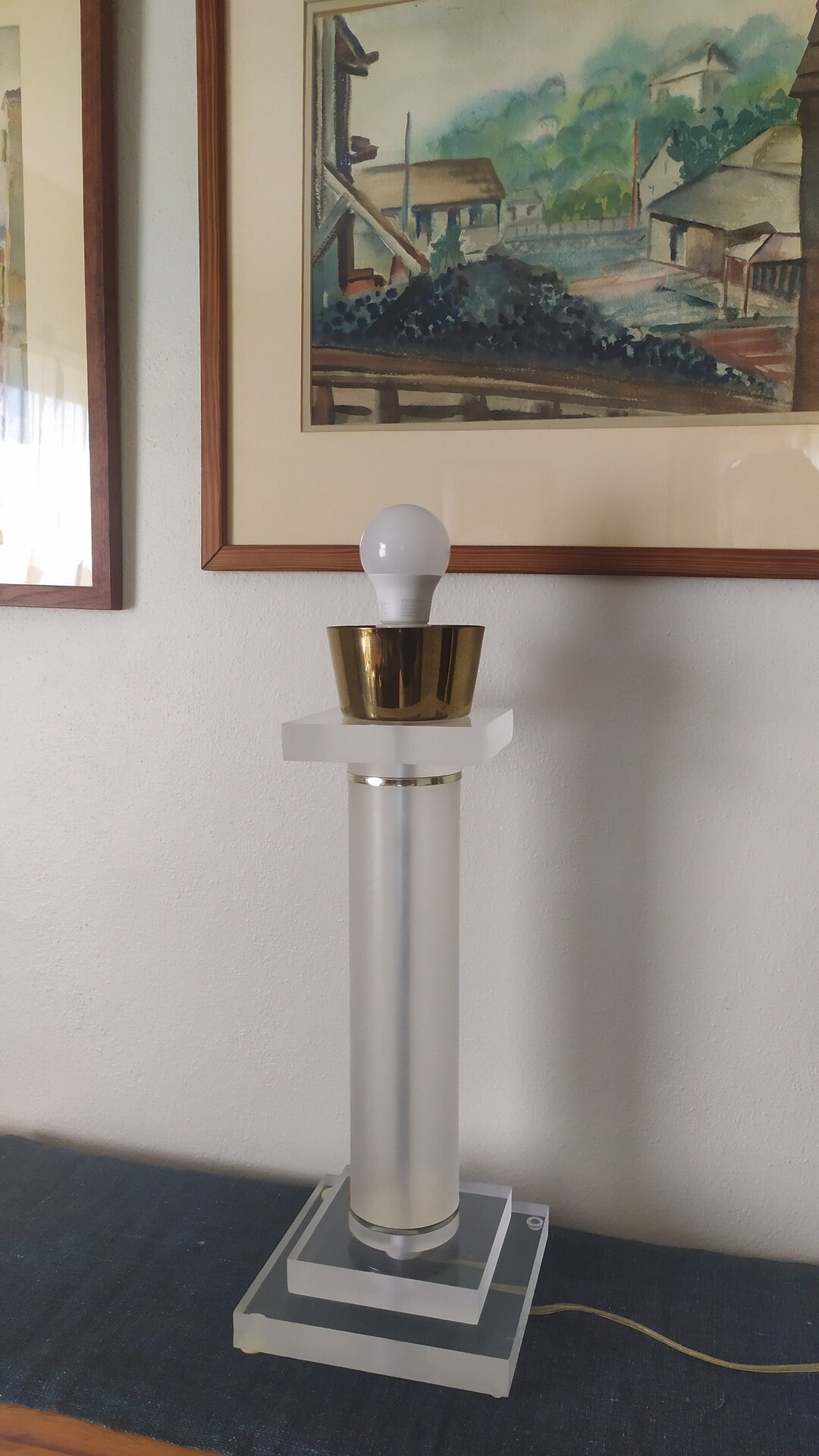 Vintage Karl Springer Style Torchiere Tower Table Lamp - Etsy