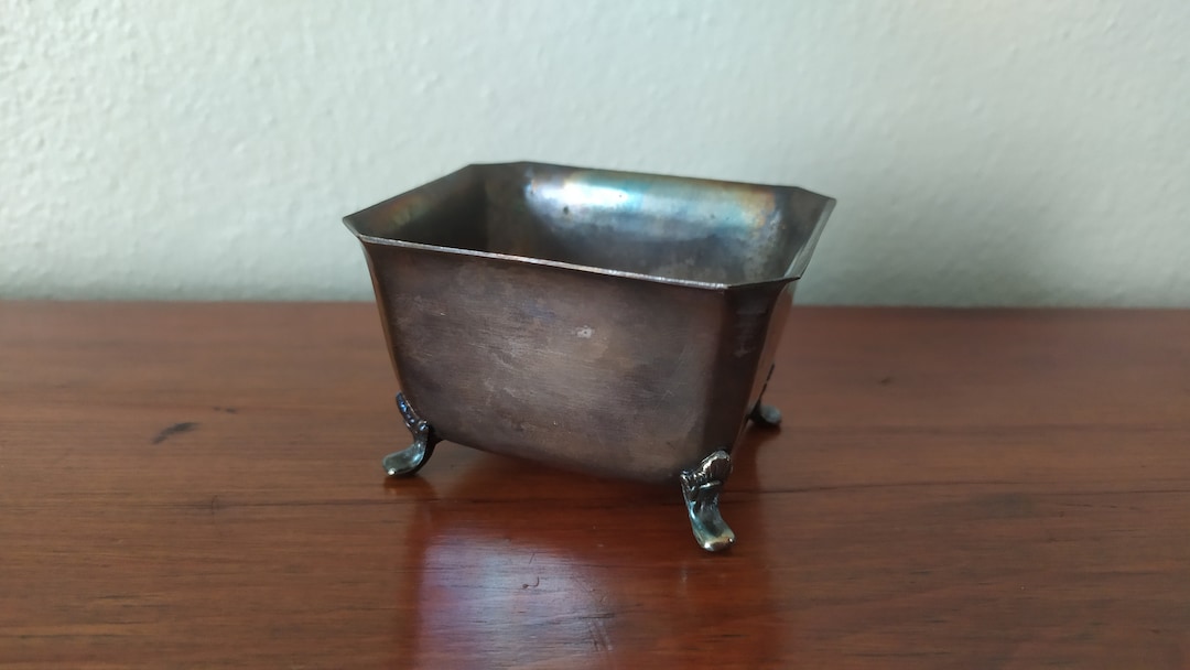 Vintage Silver Plated Footed Tub Salt Cellar - Etsy