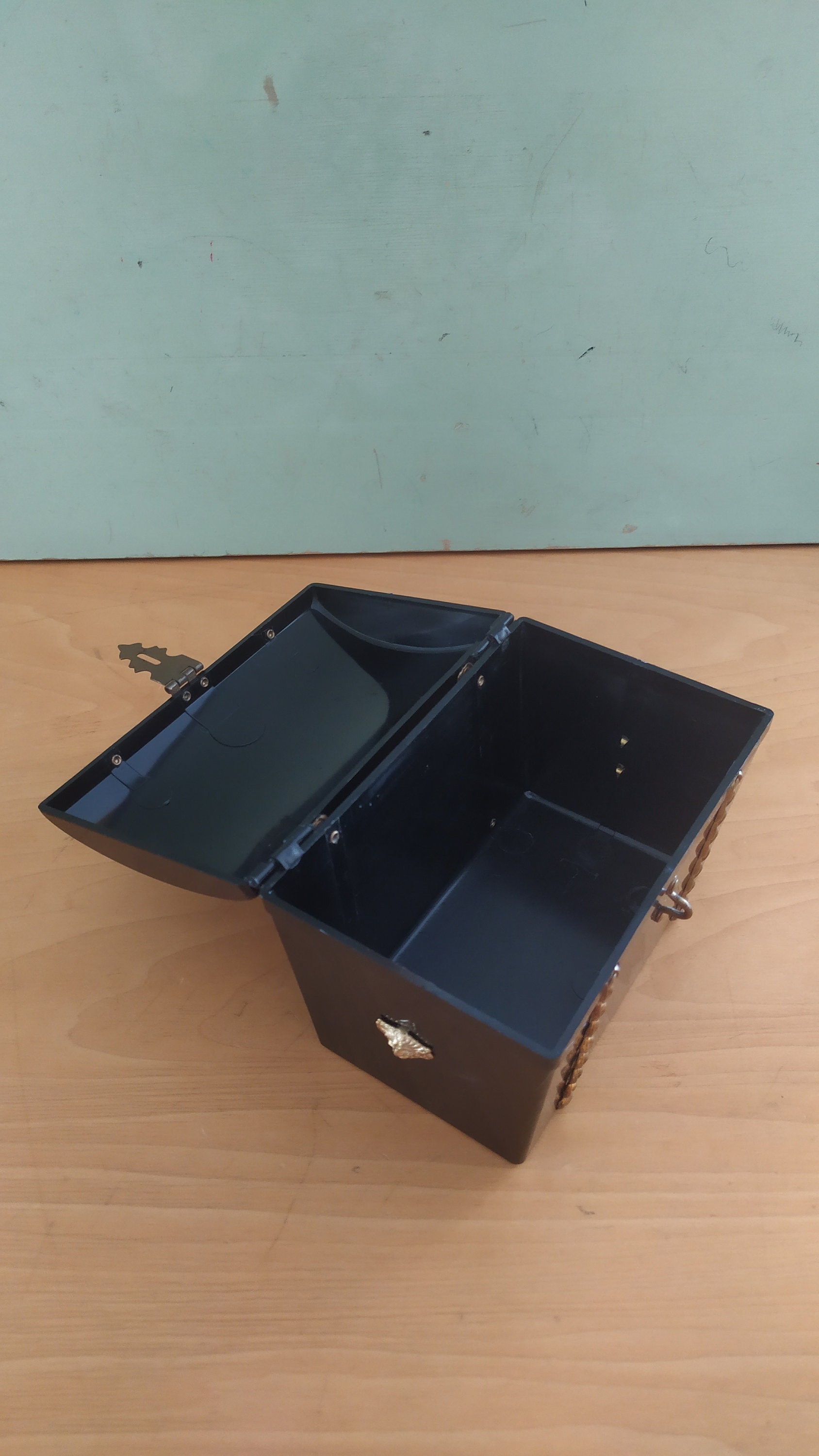 Vintage Playhouse Childrens Black Casket Treasure Trunk Box - Etsy