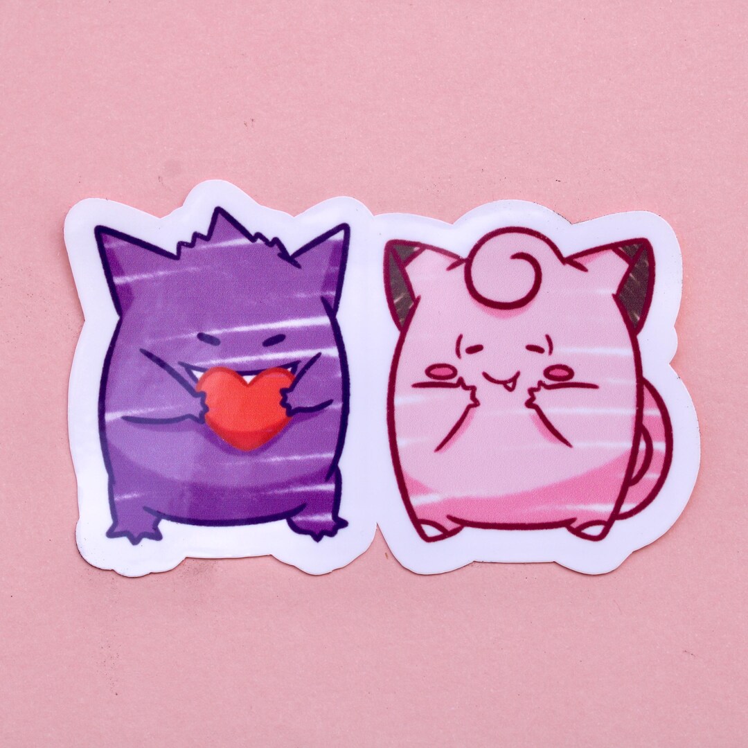Clefairy & Gengar Sticker - Etsy