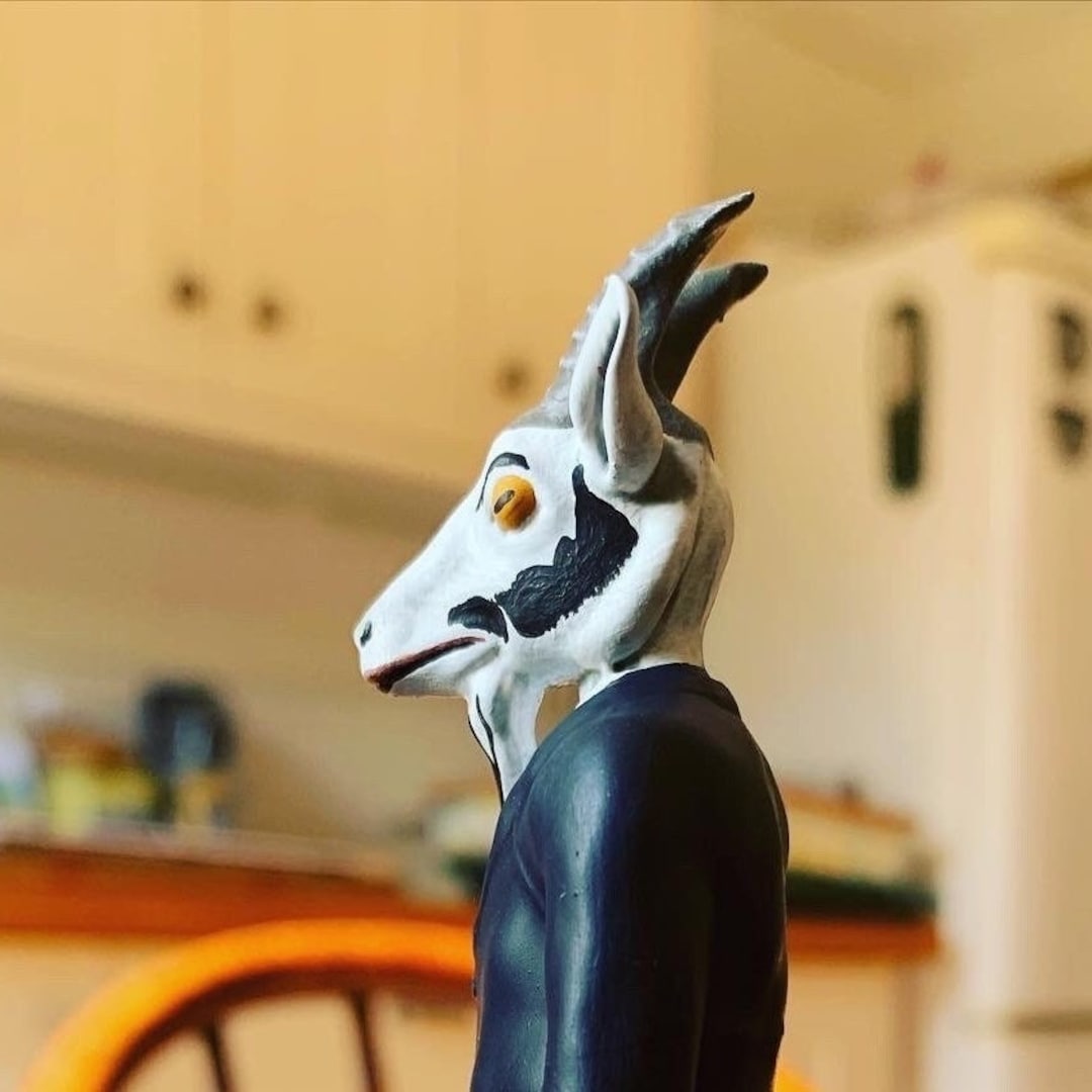 The Wicker Man Inspired Goat Mask Summerisle Villager Figurine 10 Cm ...