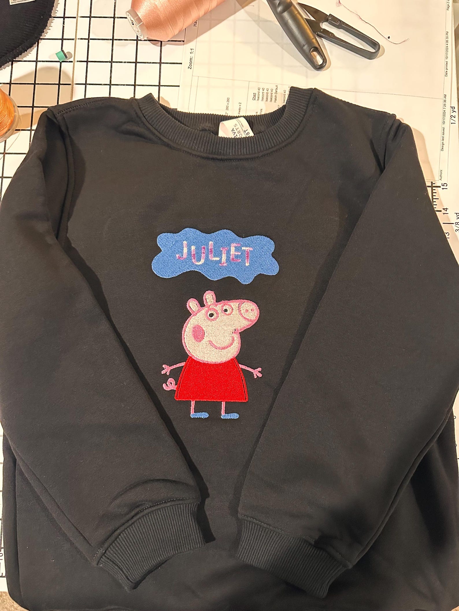 Custom Peppa Pig Crew Neck Sweater Embroidered - Etsy