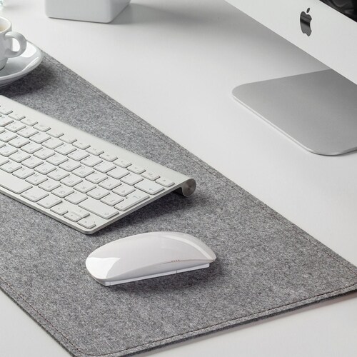 Computer Desk Mat to Organize Your Work Place 5mm Felt | Etsy