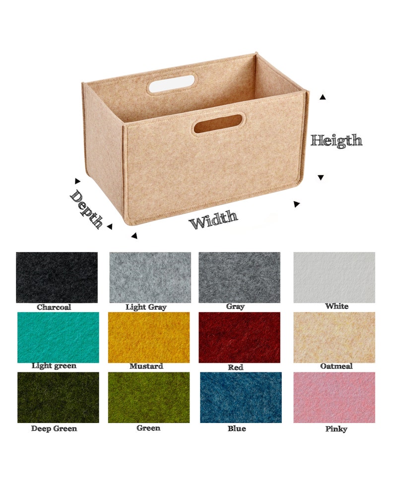 Premium Felt Storage Box. Modern Household Storage. Custom Size Cubbies ...