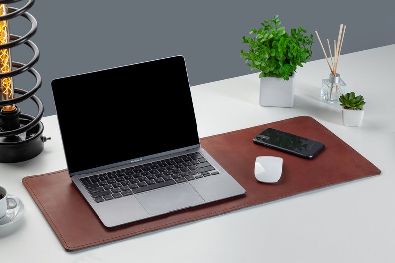 Leather Desk Mat, Natural Leather. - Etsy