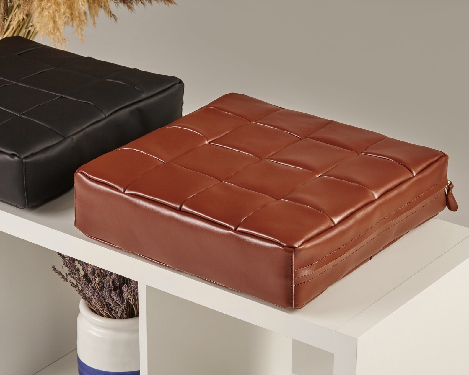 Handcrafted Leather Seat Cushions: Stylish Comfort for Your Home or ...