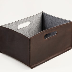 Leather Box for Storage and Organization. Cubby Boxes. - Etsy