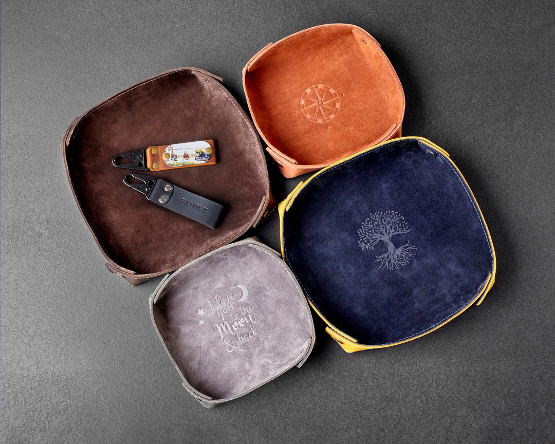 Catchall Valet Tray for Men, Fathers Day Gift, Catch All Desk Tray ...