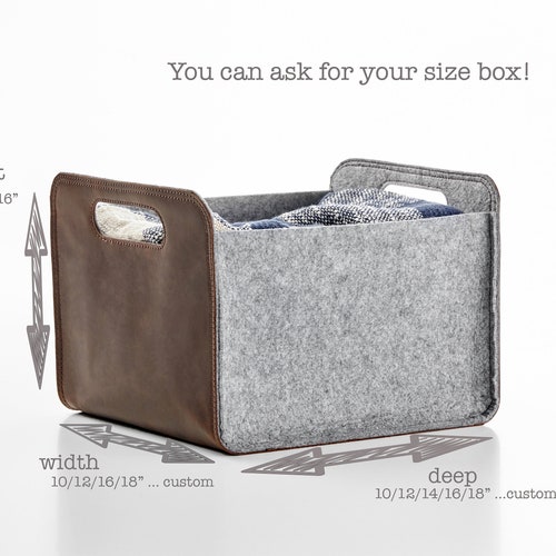 Leather Box for Storage and Organization. Cubby Boxes. - Etsy