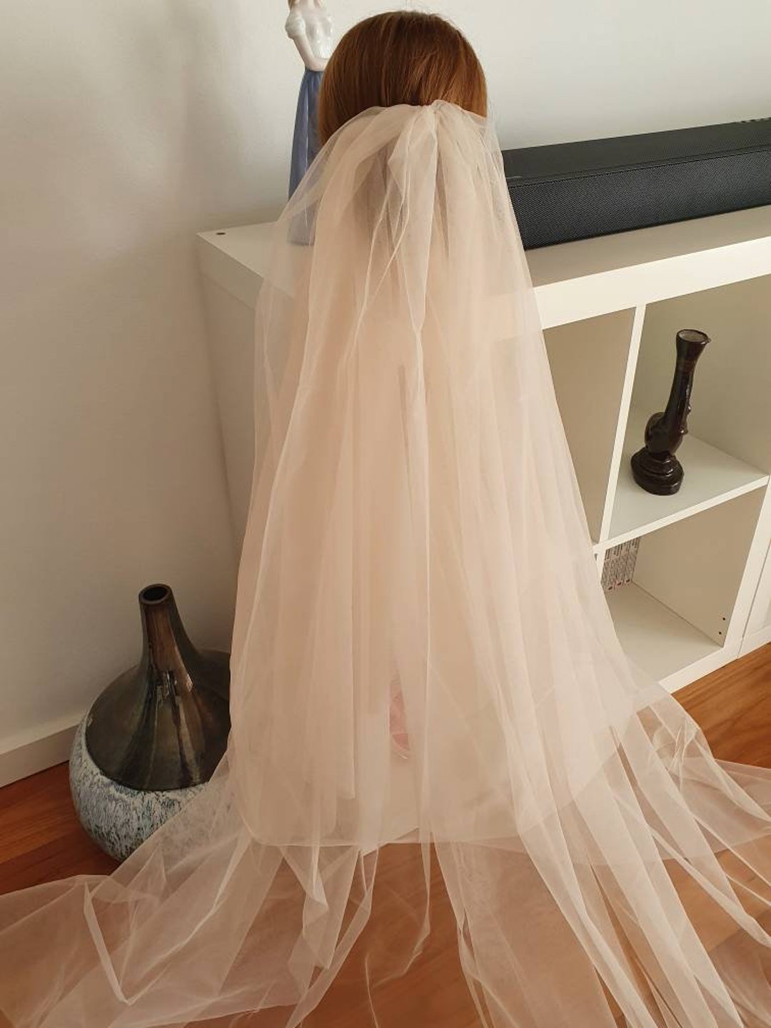 Champagne/moscato Ivory Cathedral 2 Tier Blusher Tulle Veil for Wedding ...