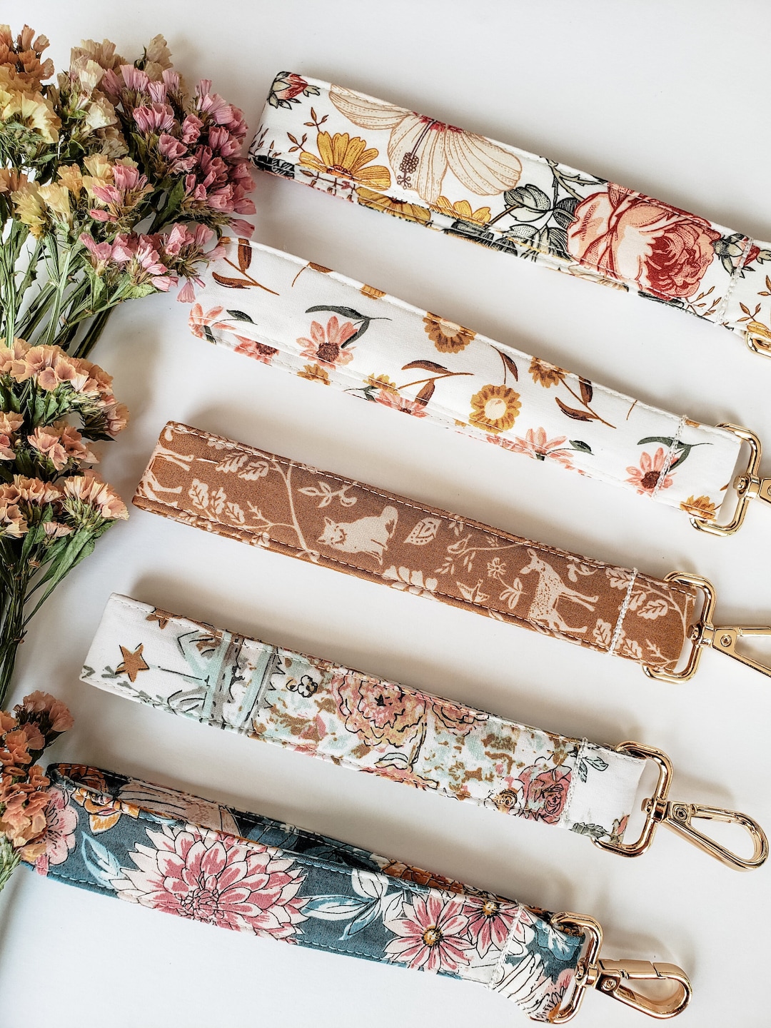 Autumn Woodland Keychain Wristlet | Pretty Key Fob Accessory | Mother's ...