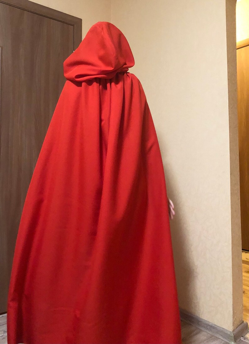 Сosplay costume Little Red Riding Hood cloak with hood long | Etsy