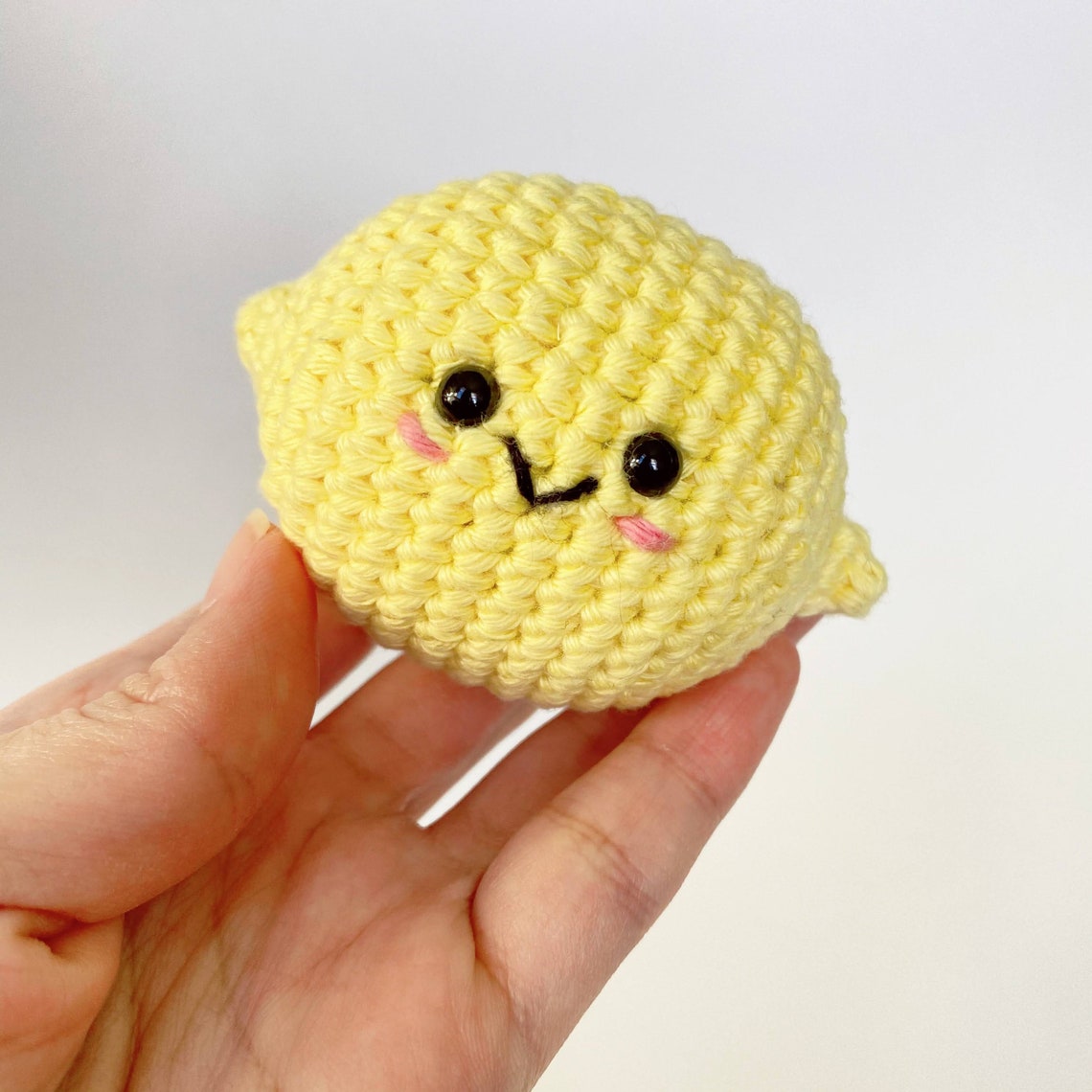 Crochet Lemon Stuffed Plush Amigurumi | Play Food | Stress Ball - Etsy