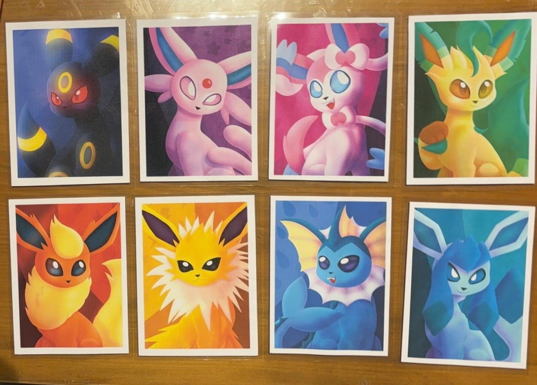 Eeveelution Laminated Prints - Etsy