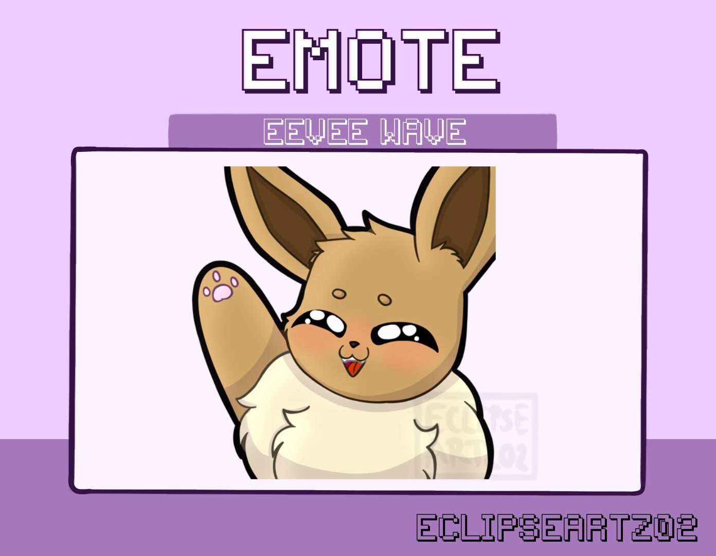 Emote Eevee Wave - Etsy