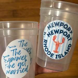 Custom Cups With Stickers for Any Event, Party, Trip or Bachelorette ...